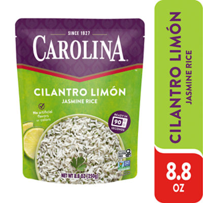 Carolina Ready to Heat Cilantro Limon Jasmine Rice, Gluten-Free, 8.8 oz ...