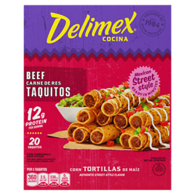 Delimex Beef Taquitos, 20 count, 20 oz - The Fresh Grocer