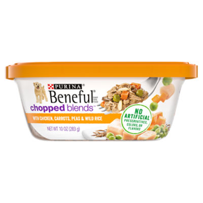 Purina Beneful Chopped Blends with Chicken, Carrots, Peas & Wild Rice ...