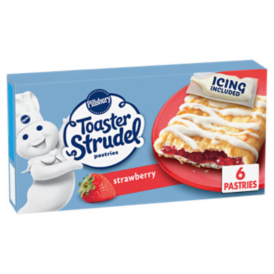 Pillsbury Toaster Strudel Strawberry Pastries, 6 count, 11.7 oz