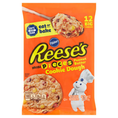 Pillsbury Reese's Mini Pieces Peanut Butter Cookie Dough, 12 count, 16 ...