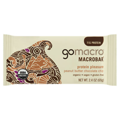 GoMacro Protein Pleasure Peanut Butter Chocolate Chip Macrobar, 2.4 oz ...