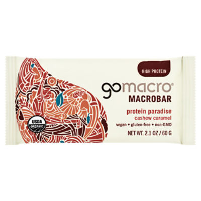 GoMacro Protein Paradise Cashew Caramel Macrobar, 2.1 oz