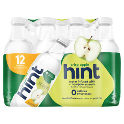 Hint Water Infused with Crisp Apple Essence, 16 fl oz, 12 count - ShopRite