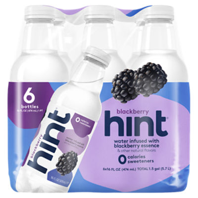 Hint Water Infused with Blackberry Essence, 16 fl oz, 6 count - ShopRite
