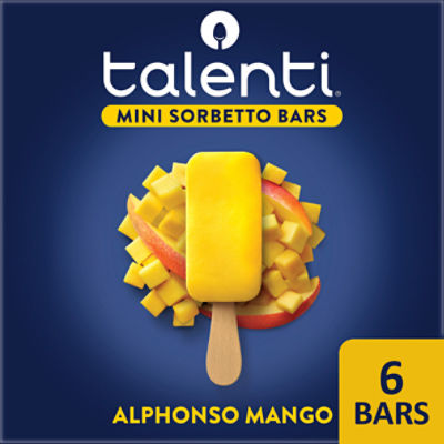 Talenti Alphonso Mango Mini Sorbetto Bars, 6 count, 11.1 fl oz - ShopRite