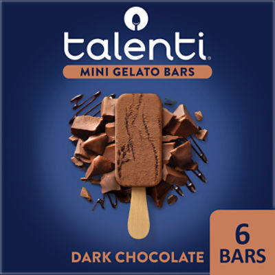 Talenti Mini Gelato Bars Dark Chocolate 11.1 Fl Oz, 6 PK - ShopRite