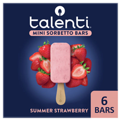 Talenti Summer Strawberry Mini Sorbetto Bars, 6 count, 11.1 fl oz - The ...