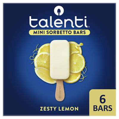 Talenti Zesty Lemon Mini Sorbetto Bars, 6 count, 11.1 fl oz - Fairway