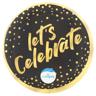 Go Brightly Confetti Wishes Plates, 8 count - ShopRite