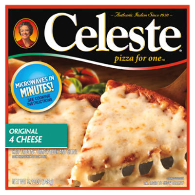 Celeste Original 4 Cheese Pizza for One, Individual Microwavable Frozen ...
