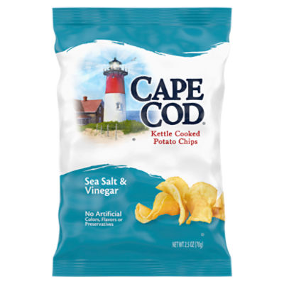 Cape Cod Sea Salt & Vinegar Kettle Cooked Potato Chips, 2.5 oz - Fairway