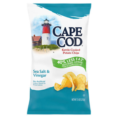 CAPE COD Sea Salt & Vinegar Kettle Cooked Potato Chips, 7.5 oz - Fairway