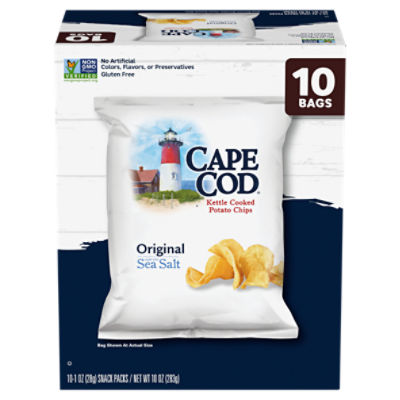 Cape Cod Potato Chips, Original Kettle Chips, 1 Oz Snack Bags, 10 Ct ...