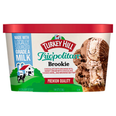 Turkey Hill Trio'politan Brookie Frozen Dairy Dessert, 1.44 qts - The ...