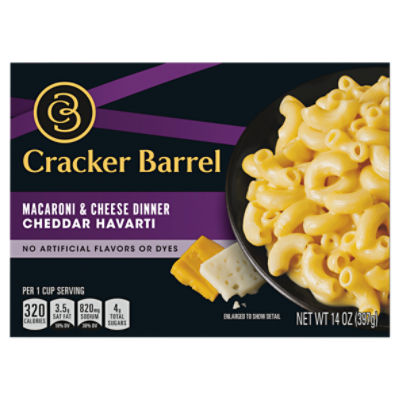 Cracker Barrel Cheddar Havarti Macaroni & Cheese Dinner, 14 oz Box ...