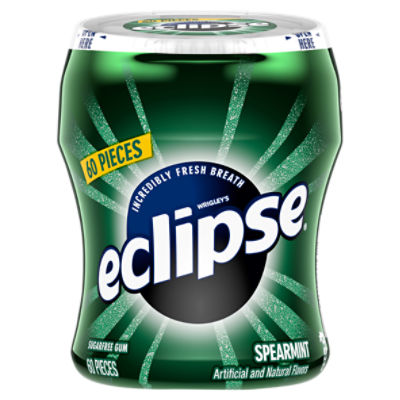 Wrigley's Eclipse Spearmint Sugarfree Gum, 60 count