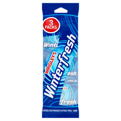Wrigley's Winterfresh Gum, 15 count, 3 pack