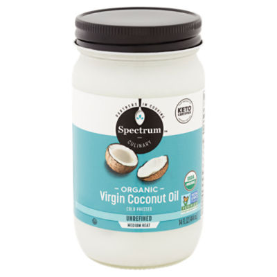 Spectrum Culinary Cold Pressed Unrefined Organic Virgin Coconut Oil, 14 ...