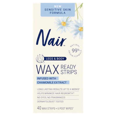 Nair Legs & Body Ready Wax Strips + Post Wipes - ShopRite