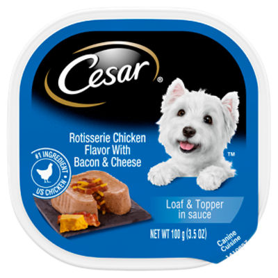 Cesar Loaf & Topper in Sauce Rotisserie Chicken Flavor with Bacon ...