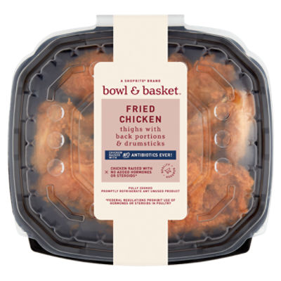 Bowl & Basket Thighs with Back Portions & Drumsticks, Fried Chicken