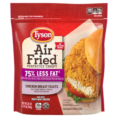 Tyson Air Fried Perfectly Crispy Chicken Breast Fillets, 20 oz. (Frozen)