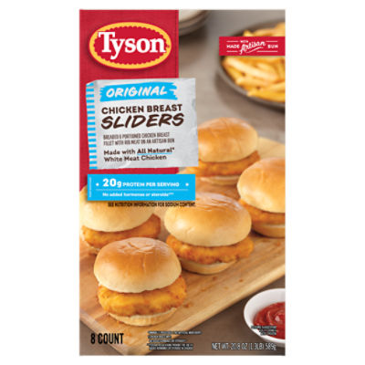 Tyson® Original Chicken Breast Sliders, 20.8 Oz, 8 Count, (Frozen)