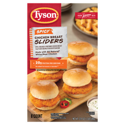 Tyson® Spicy Chicken Breast Sliders, 20.8 Oz, 8 Count, (Frozen)