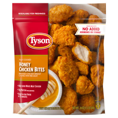 Tyson Honey Chicken Bites Fully Cooked Breaded, 24 oz. Bag (Frozen ...
