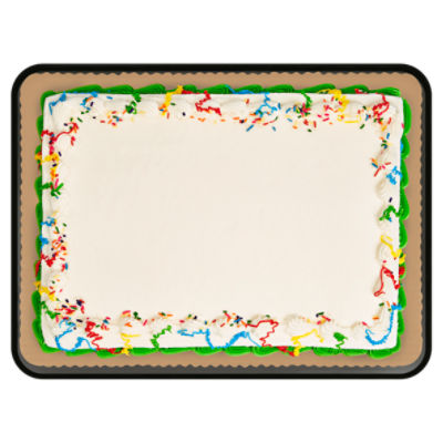 Fresh Baked 1/2 Sheet Cake, Yellow Layer with Vanilla Icing - ShopRite