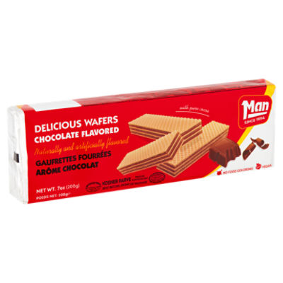 Man Chocolate Flavored Wafers, 7 oz