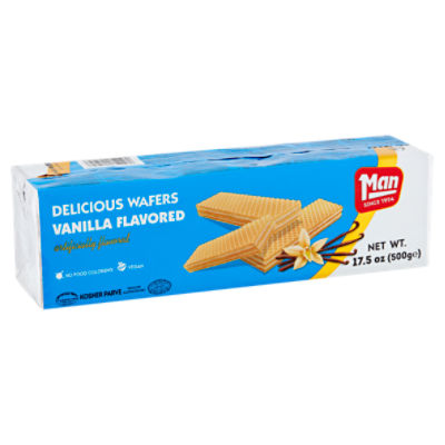 Man Vanilla Flavored Delicious Wafers, 17.5 oz - ShopRite