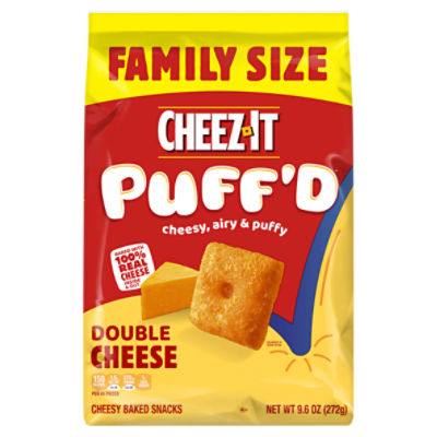 Cheez-It Puff'd Double Cheese Cheesy Baked Snacks, 9.6 oz