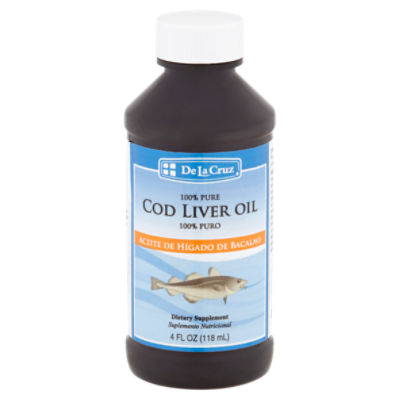 De La Cruz Cod Liver Oil Dietary Supplement, 4 fl oz