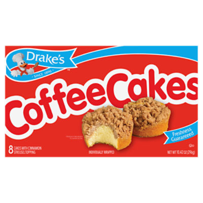 Cakes, Drake's Family Pack Coffee Cakes with cinnamon streusel topping ...