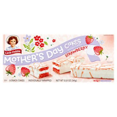 McKee Little Debbie Strawberry Mother's Day Snack Cakes, 8 count, 12.01 ...