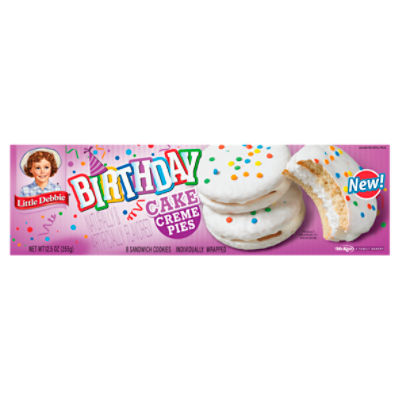 Snack Cakes, Little Debbie Family Pack Birthday Cake Creme Pies - Price ...