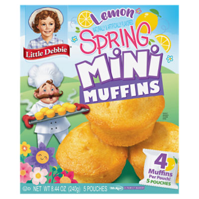 Snack Cakes, Little Debbie Family Pack Spring Mini Muffins (lemon ...