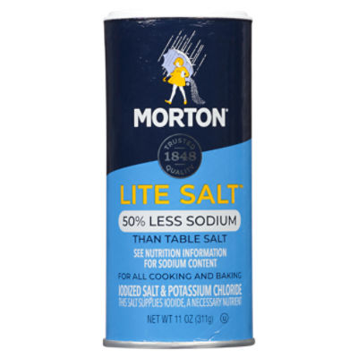 Morton Lite Salt, 11 oz - The Fresh Grocer