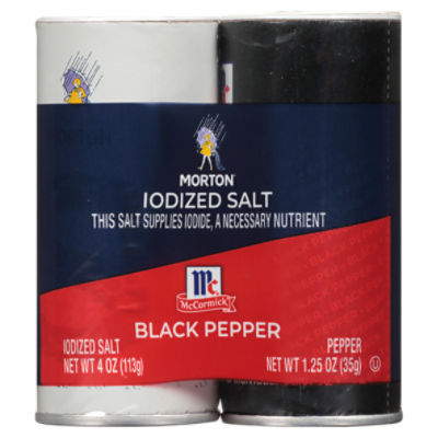 Morton McCormick Iodized Salt & Pepper, Shaker Set - ShopRite