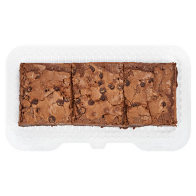 Fresh Bake Shop Chocolate Chip Brownie, 3 Pack, 12 oz - ShopRite