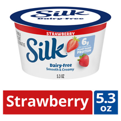 Silk Strawberry Dairy Free, Plant Based Soy Milk Yogurt Alternative, 5. ...