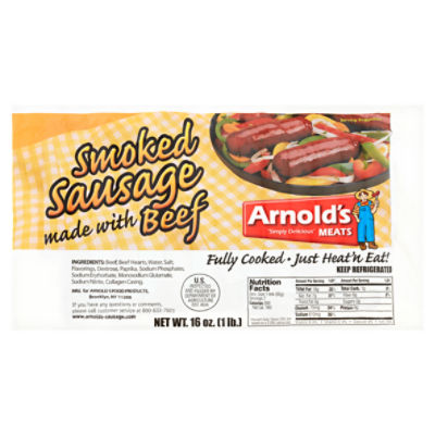 Arnold's Smoked Sausage, 7 count, 16 oz - ShopRite