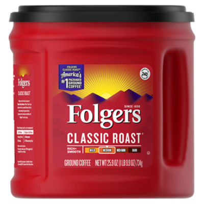 Folgers Classic Roast Medium Ground Coffee, 25.9 oz - ShopRite