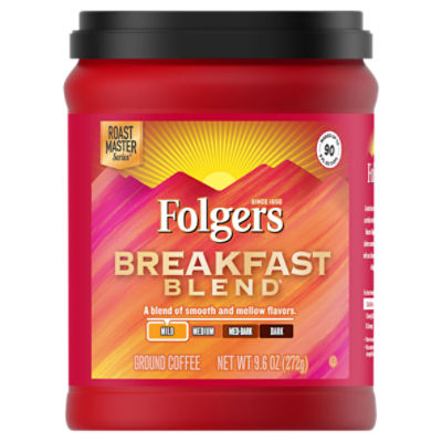 Folgers Breakfast Blend Mild Ground Coffee, 9.6 oz - Fairway