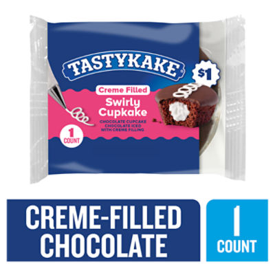 Tastykake Swirly Chocolate Cupkakecreme Filled Chocolate Cupcake 2 Oz