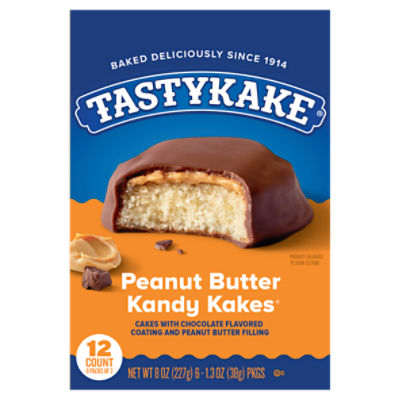 Tastykake Peanut Butter Kandy Kakes Family Pack, 1.3 oz, 2 count, 6 pack