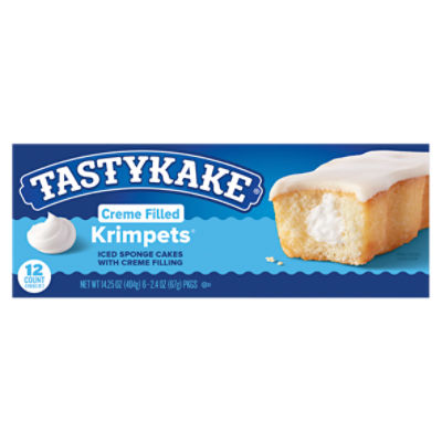 Tastykake Krimpets Creme Filled Sponge Cakes Family Pack, 2.4 oz, 12 count