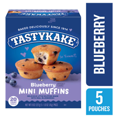 Tastykake Blueberry Mini Muffins Pantry Pack!, 1.6 oz, 5 count - ShopRite